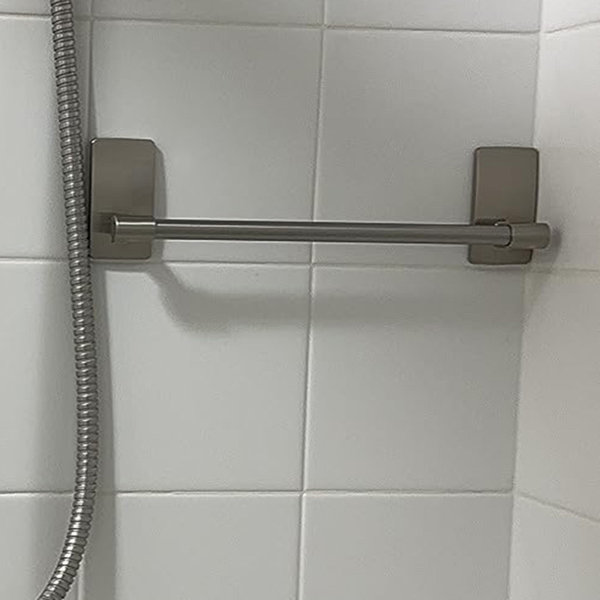 LIKOBI Hand Towel Bar Satin Nickel with Water Resistant Command Strips,Bathroom | Wayfair